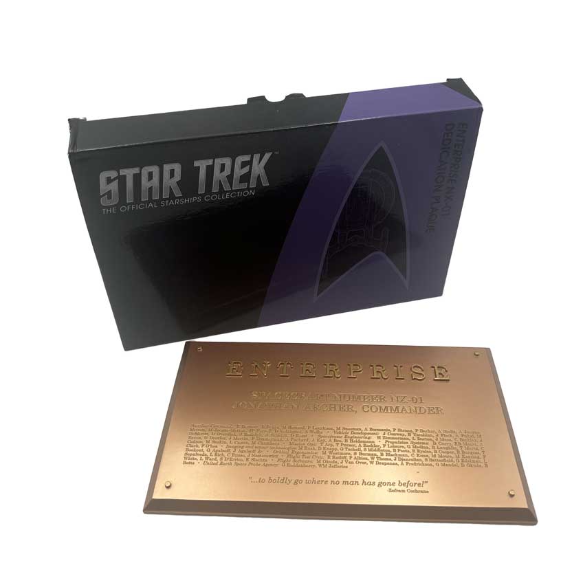 Dedication Plaque Enterprise NX-01 – Master Replicas